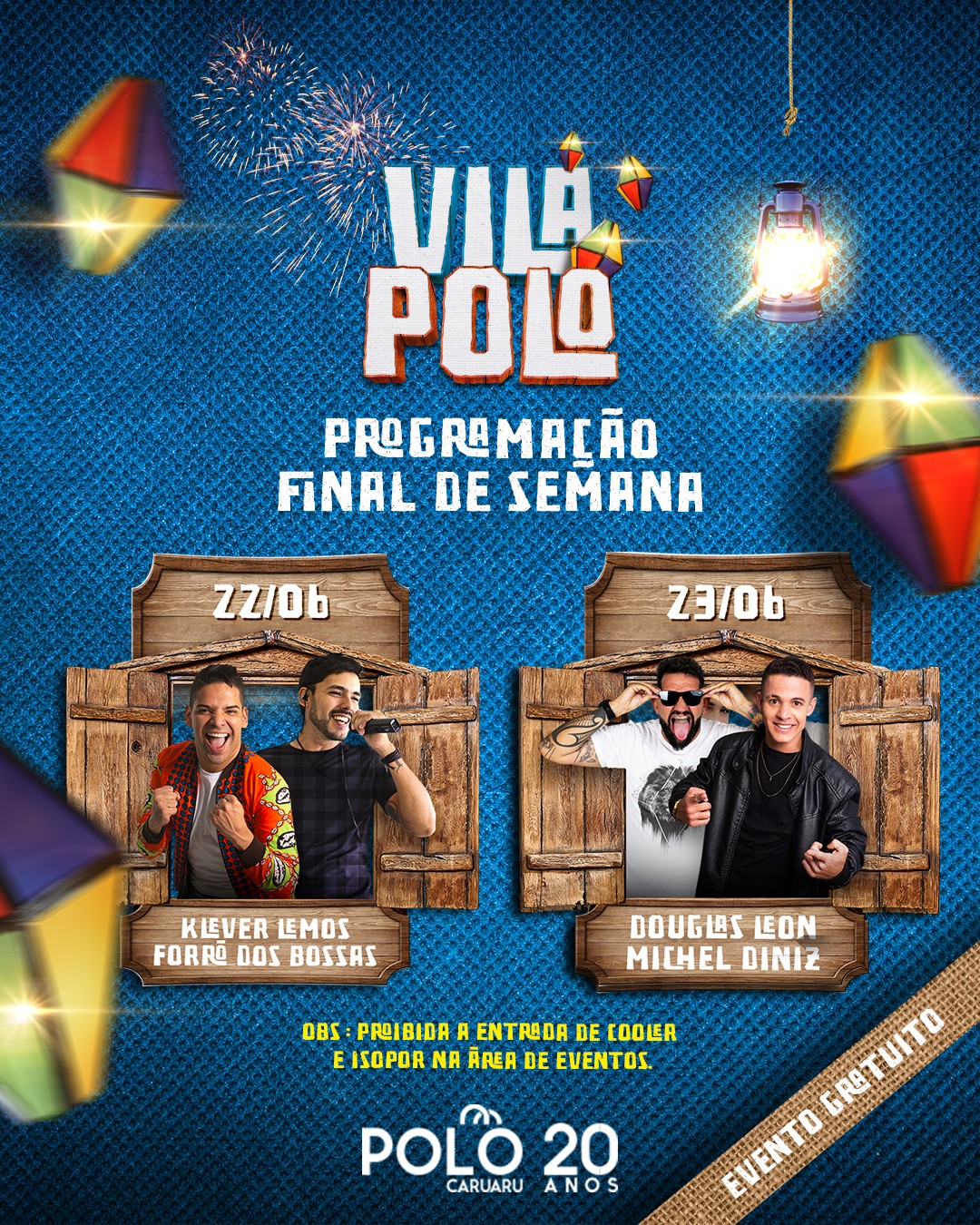 Fim de Semana de São João do Vila Polo terá shows gratuitos de Klever ...